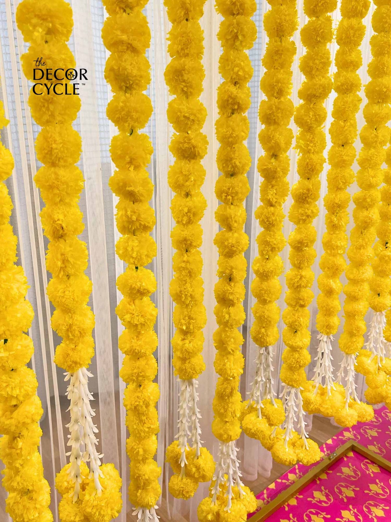 Marigold Bliss Set | Haldi Decoration & Marigold Garlands– The Decor Cycle